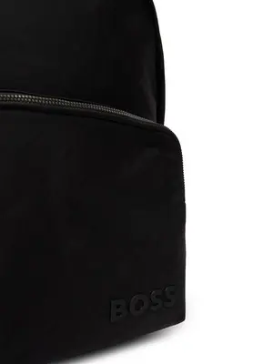 Hugo Boss Logo Lettering Zip-up Backpack
