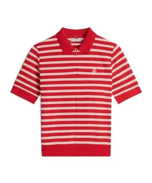 Tommy Hilfiger Striped Polo Shirt - Red