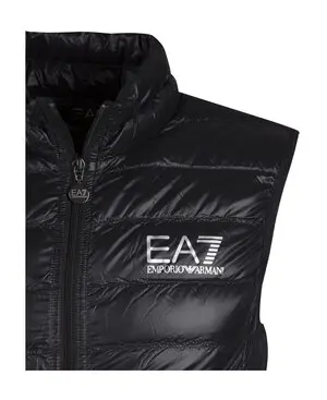 EA7 Logo Printed Zipped Down Gilet