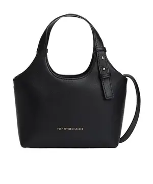 Tommy Hilfiger Metallic Logo Tote Bag - Black