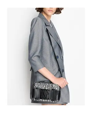 Armani Exchange Monogram Camera Case Bag With Adjustable Shoulder Strap