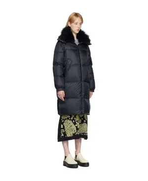 YVES SALOMON Logo Quilted Down Jacket