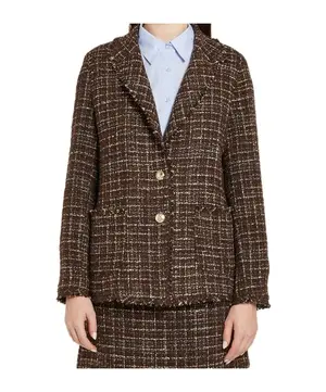 IBLUES Single-breasted Blazer With Frayed Edges - Multicolor