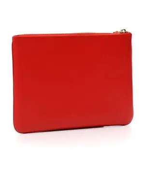 Comme Des Garçons Logo Detailed Zip-up Pouch