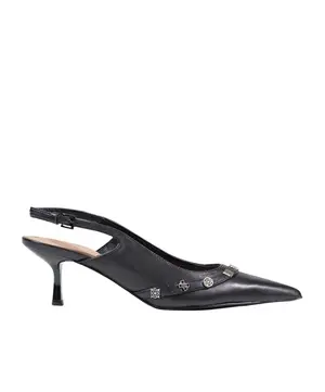 Guess Yanai 4g Peony Logo Slingbacks - Black
