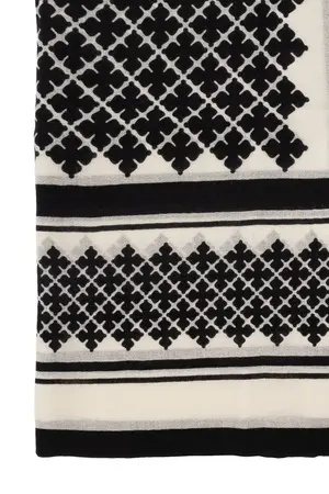 BY MALENE BIRGER Julee Patterned-intarsia Wool Scarf - Black