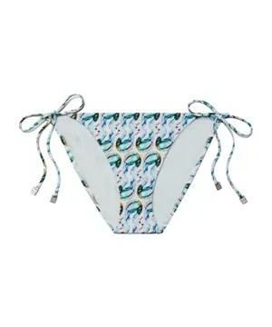 Tory Burch Printed String Bikini Bottom - Blue