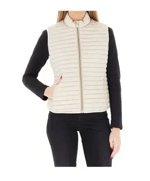 SAVE THE DUCK Sleeveless Zip-up Down Vest - Black