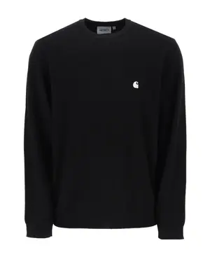 Carhartt Wip Madison Logo Embroidered Crewneck Jumper - Black