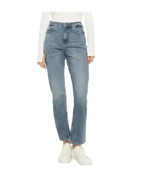 Calvin Klein Authentic Slim Straight Leg Jeans With Slit Hem - No