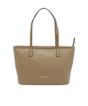 Liu Jo Logo Zip Medium Tote Bag - Brown