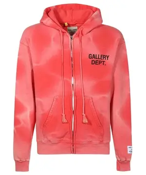GALLERY DEPT. Long-sleeved Hooded Sweater With Logo - Red