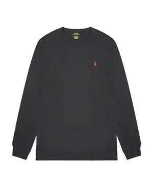 Polo Ralph Lauren Logo Embroidered T-shirt - Black