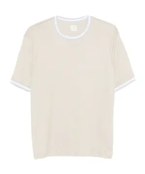 Eleventy Contrast Trim Jersey T-shirt - White