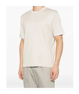 Eleventy Contrast Trim Jersey T-shirt
