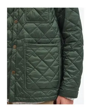 Barbour Quilted Padded Jacket With Tartan Lining