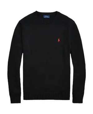 Polo Ralph Lauren Embroidered Crewneck Jumper - Black