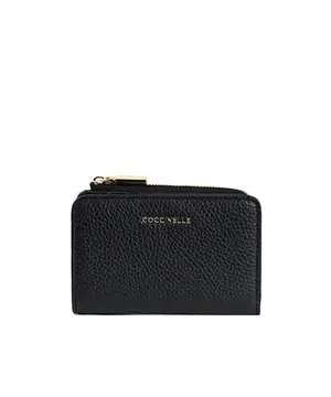 COCCINELLE Logo Lettering Zipped Wallet - Black