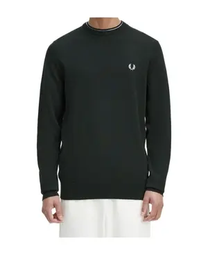 Fred Perry Crew Neck Embroidered Jumper