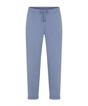 JUVIA Drawstring Waist Casual Pants - Blue