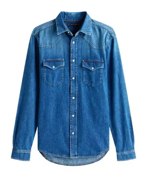 Tommy Hilfiger Denim Flap-pocket Shirt - Blue