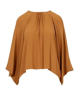 SEMICOUTURE Cutout Design Blouse - Brown