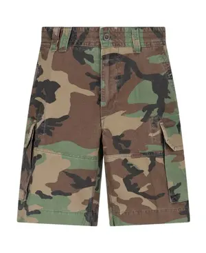 Polo Ralph Lauren Camouflage Printed Knee-length Cargo Shorts - Green