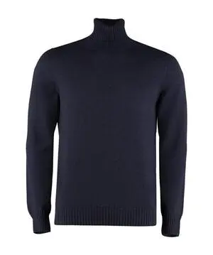 DRUMOHR Ribbed Turtleneck Knitted Sweater - Black