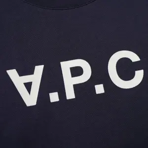 A.p.c. Vpc Logo Flocked Crewneck Sweatshirt