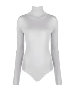 Wolford High-neck Long-sleeve Bodysuit - White