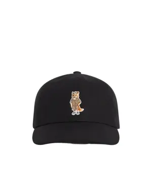 Maison Kitsuné Dressed Fox Logo Embroidered Cap - Black