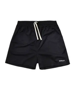 REPRESENT Washed Mesh Shorts - Black