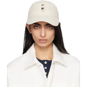 Maison Kitsuné Dressed Fox Logo Embroidered Baseball Cap