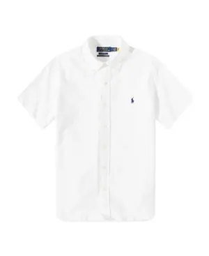 Polo Ralph Lauren Logo Embroidered Short-sleeved Shirt - White
