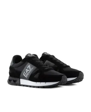 EA7 Logo-printed Panelled Lace-up Sneakers