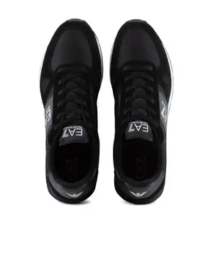 EA7 Logo-printed Panelled Lace-up Sneakers