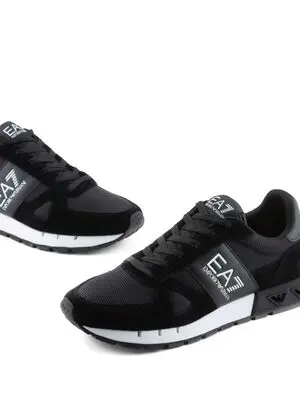 EA7 Logo-printed Panelled Lace-up Sneakers