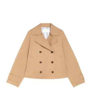 IBLUES Double-breasted Jacket With Classic Collar And Button Details - Camel