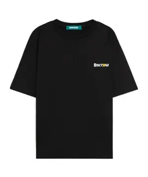 BARROW Logo Print Oversized T-shirt - Black