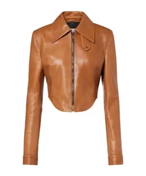 Magda Butrym Leather Jacket - Brown