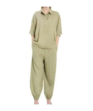 THE FRANKIE SHOP Eda Fluid Polo Shirt - Nude
