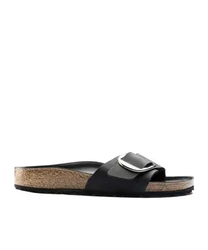 BIRKENSTOCK Madrid Oiled Open Toe Sandals - Black