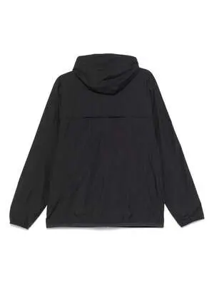 K-WAY Zip-up Hooded Jacket - Black Solid