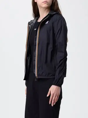 K-WAY Zip-up Hooded Jacket - Black Solid