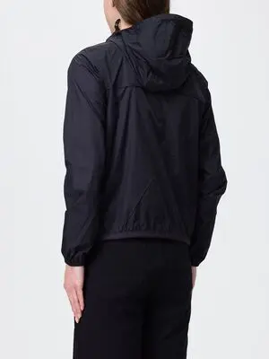 K-WAY Zip-up Hooded Jacket - Black Solid