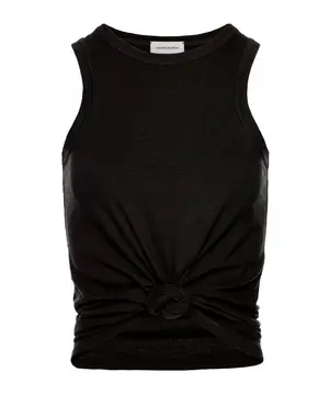Magda Butrym Knotted Tank Top - Black