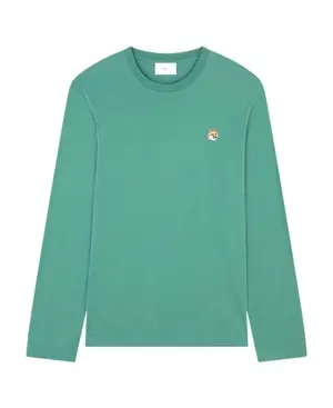 Maison Kitsuné Fox Head Patch Long-sleeved T-shirt - Blue