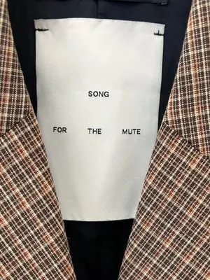 SONG FOR THE MUTE Checked Blazer