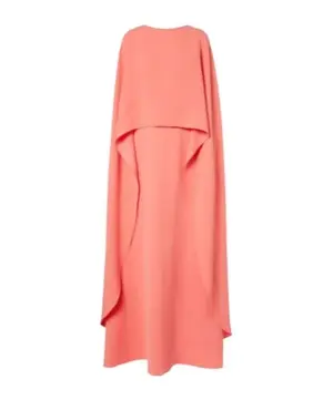 Carolina Herrera Caped Crêpe Gown - Pink