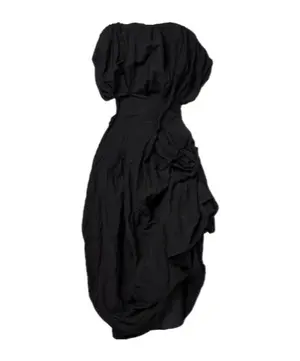 Magda Butrym Draped Cotton-blend Cocktail Dress - Black